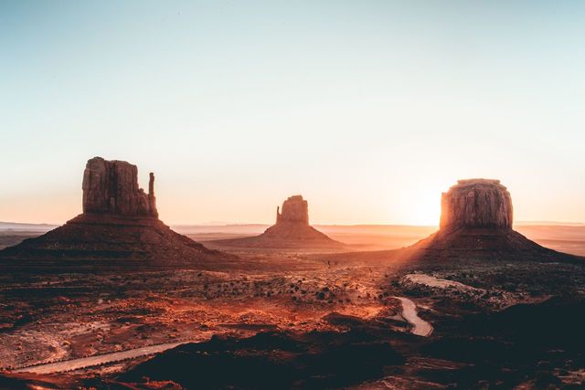 Scenic view of desert against sky | ID: 117778556