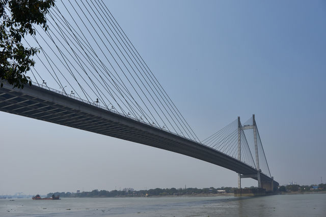 Low angle view of suspension bridge against | ID: 156725619
