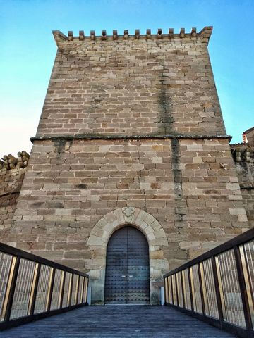 Low angle view of stone wall | ID: 134134341
