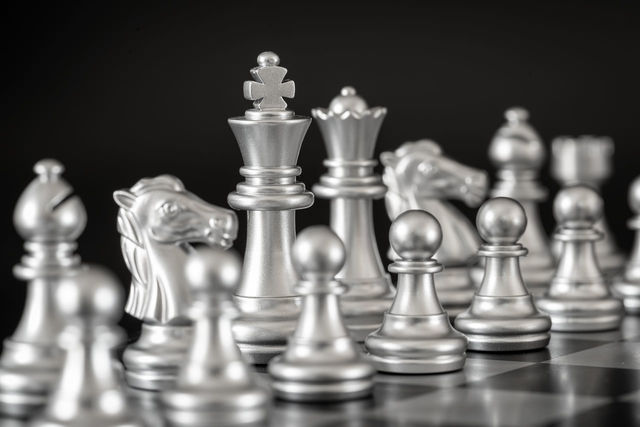 Full frame shot of chess pieces | ID: 154598871