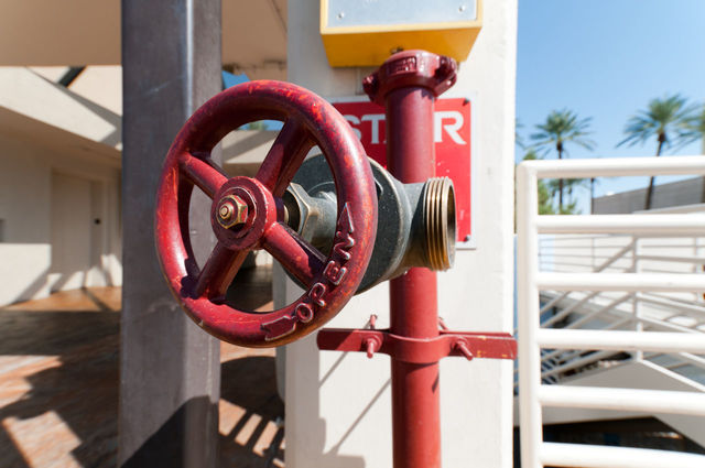 Close-up of fire hydrant handle | ID: 105300656