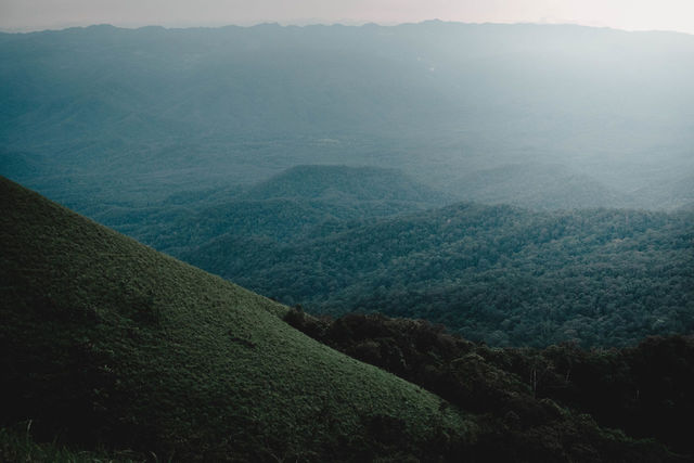 High angle view of mountain range against | ID: 130107374