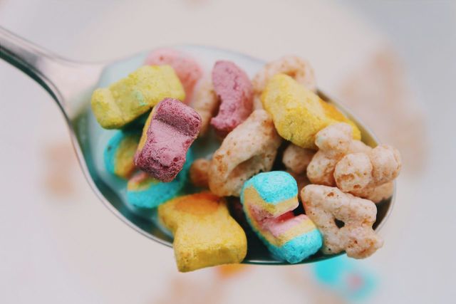 Close-up of snacks in spoon | ID: 66997472