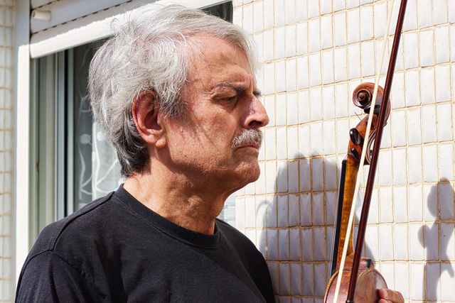 Portrait of an old fiddler. | ID: 217352903