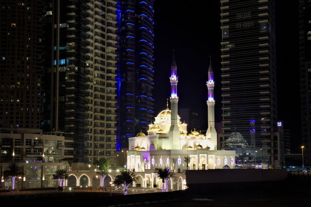 View of skyscrapers at night | ID: 103298629