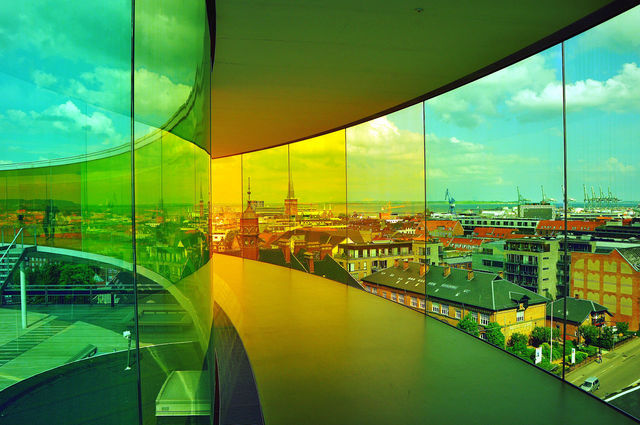 Scenic view of cityscape seen through window | ID: 149456939