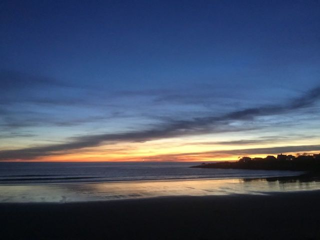 Scenic view of beach during sunset | ID: 150056714