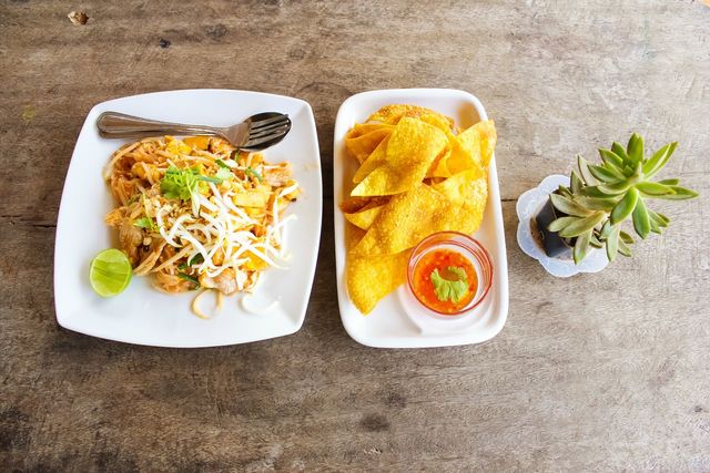 High angle view of food served on table | ID: 109029940