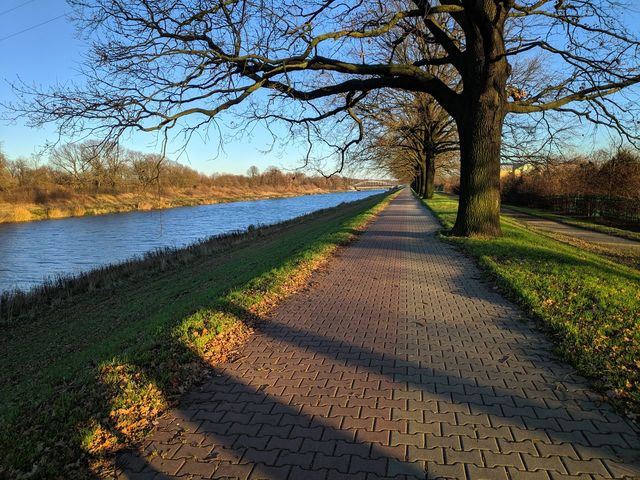 Footpath by lake against sky | ID: 151914437