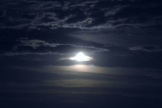 Low angle view of sun shining in sky | ID: 136122595