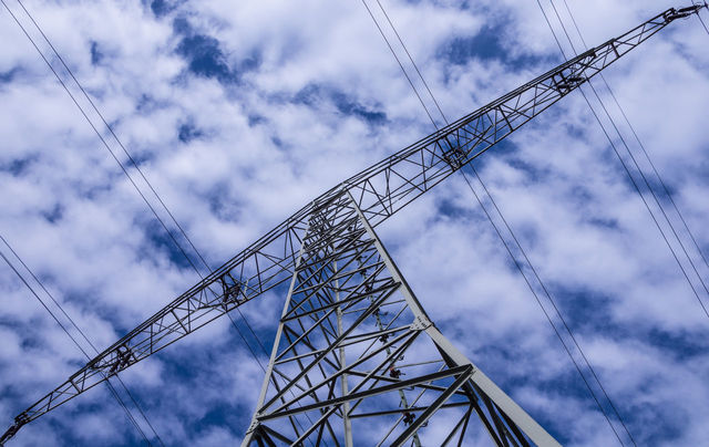 Low angle view of power lines against sky | ID: 139029095