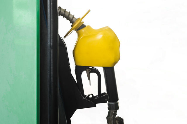 Close-up of pipe at fuel pump | ID: 142433941