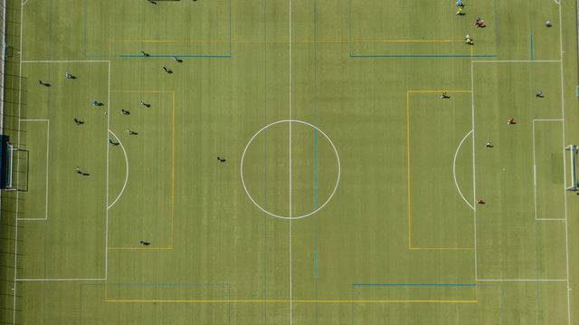 Full frame shot of soccer field | ID: 126381089