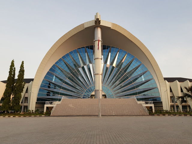 Low angle view of modern buildings against | ID: 219436607