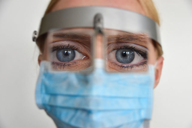 Close-up portrait of human face | ID: 159481016