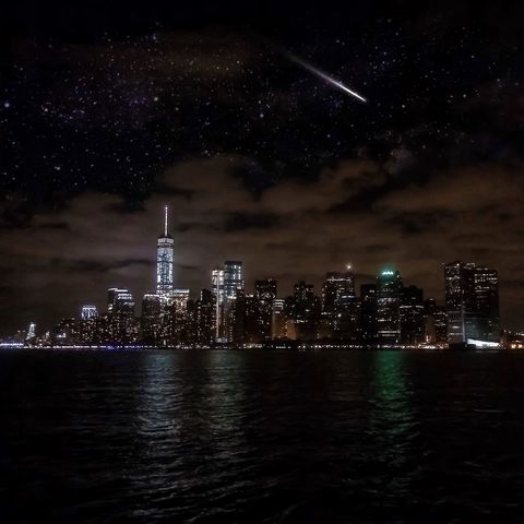 Illuminated city at night | ID: 76797916