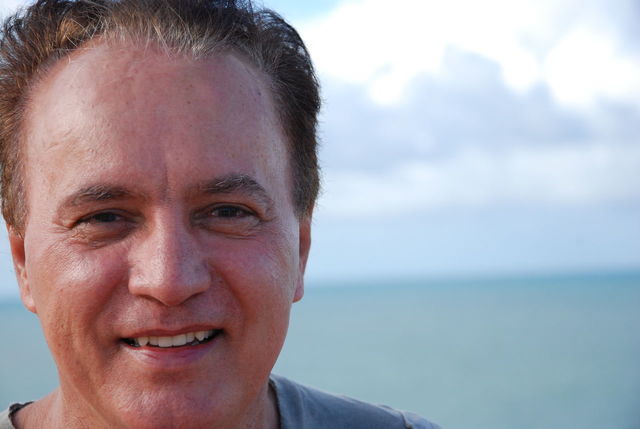 Portrait of smiling mid adult man in sea | ID: 94038932