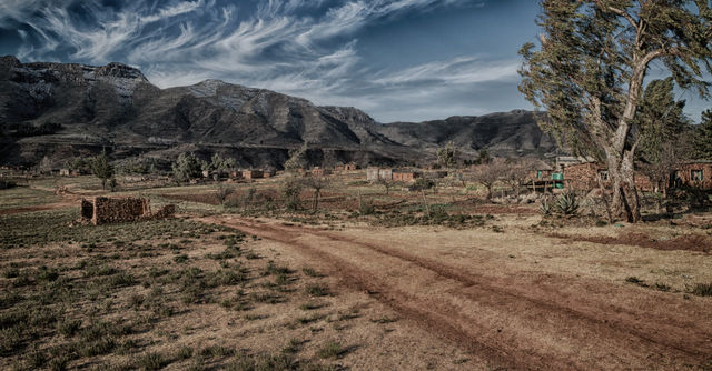 Scenic view of arid landscape against sky | ID: 147531835