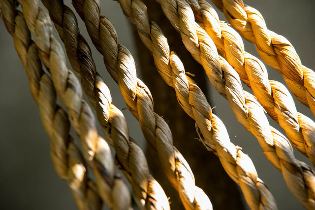 Close-up of rope tied up of ropes | ID: 138119942