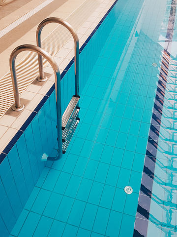 High angle view of swimming pool | ID: 116470837