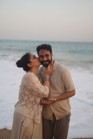 Side view of young woman standing against | ID: 216518566