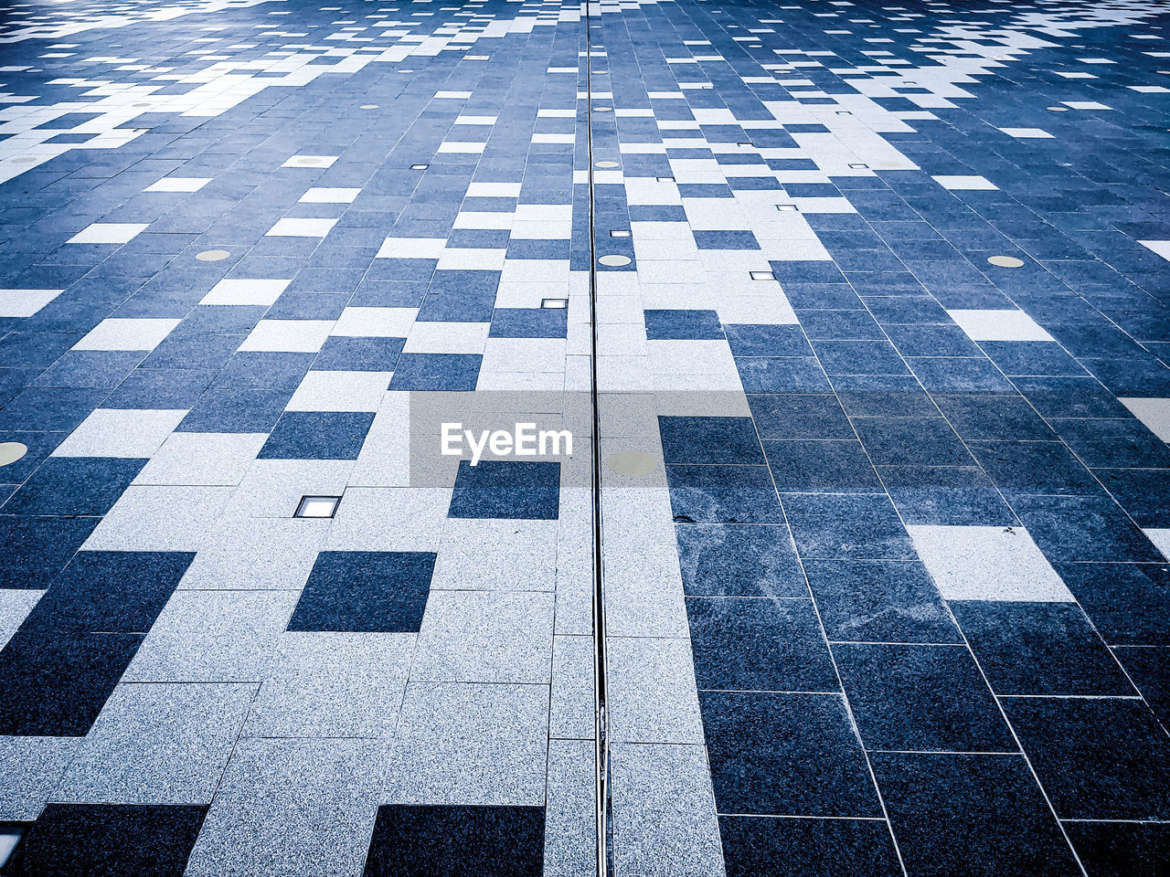 High angle view of tiled floor and footpath | ID: 161515812