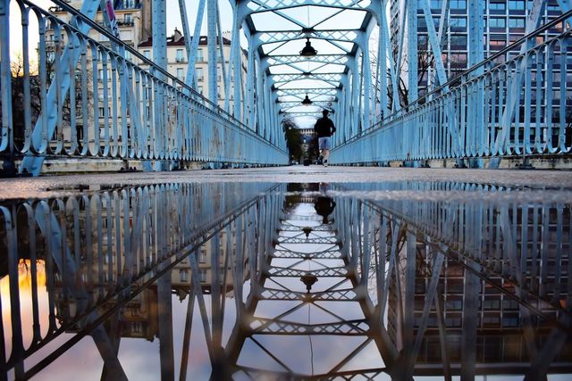 Puddle on bridge | ID: 51046671