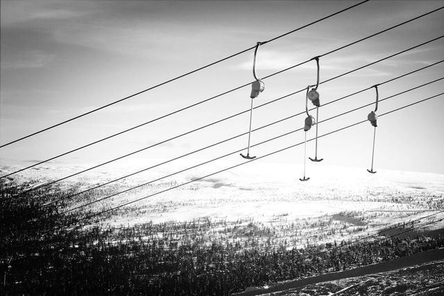 Platter lift above mountains | ID: 34469188