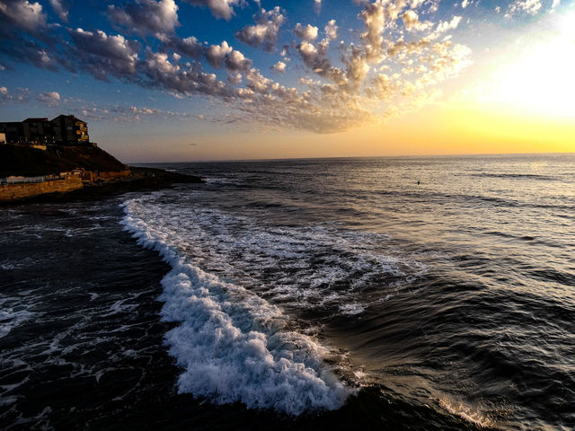 Scenic view of sea during sunset | ID: 147852425