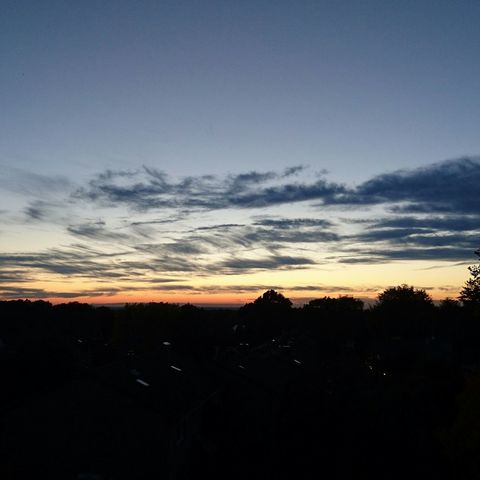 Scenic view of silhouette landscape against | ID: 96407624