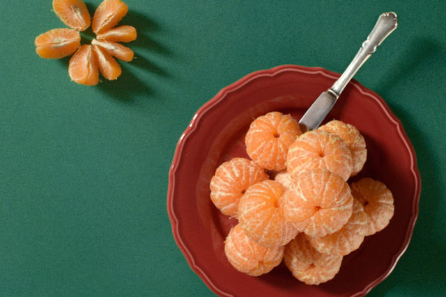 High angle view of orange fruit | ID: 118080934