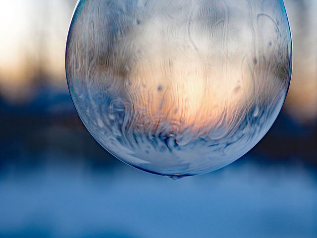 Close-up of crystal ball against blurred | ID: 188370204
