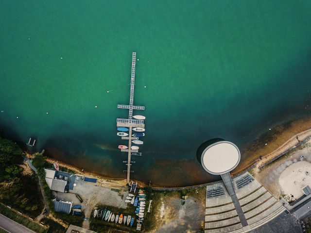 Aerial view of harbor | ID: 129771929