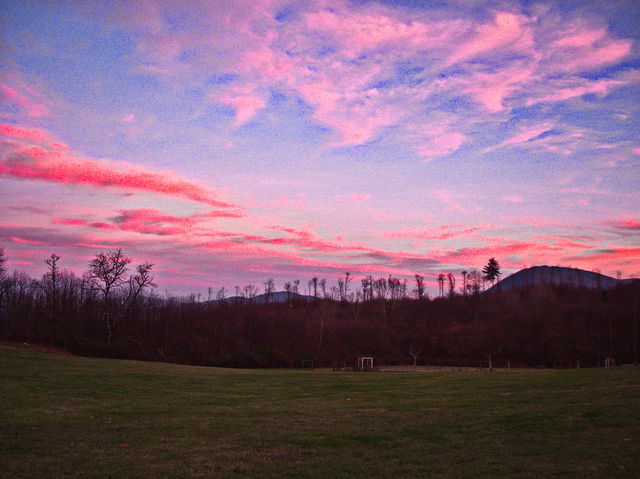 Scenic view of land during sunset | ID: 145797952