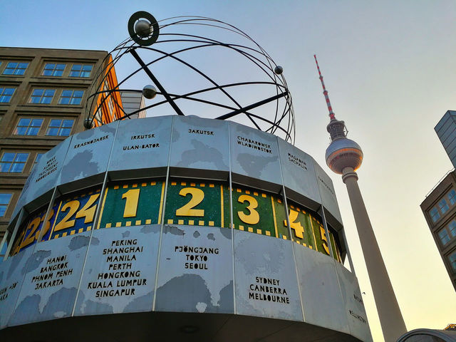 Low angle view of clock tower against sky | ID: 140270051