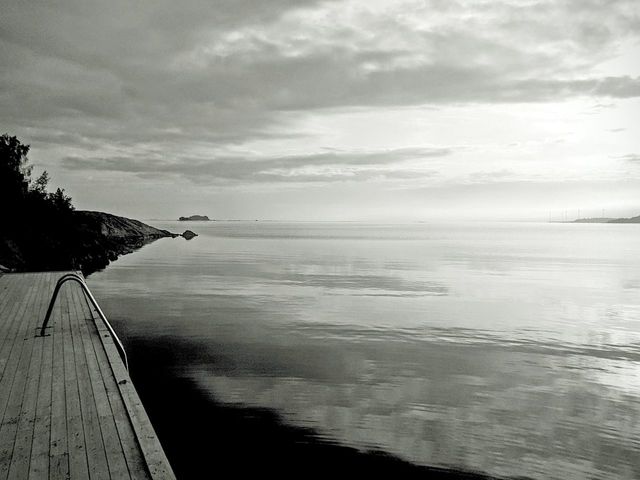 Scenic view of calm sea against sky | ID: 93414800