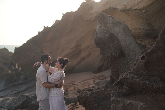Side view of man photographing while | ID: 216464318